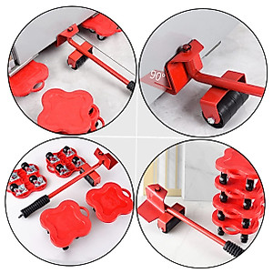 1 Set Moving Tools Bed Moving Shifter Moving Pulley Office Furniture Moving Tool Heavy Furniture Moving Tool Furniture Carrier Furniture Moving Device Pry Bar Moving Pad Slider