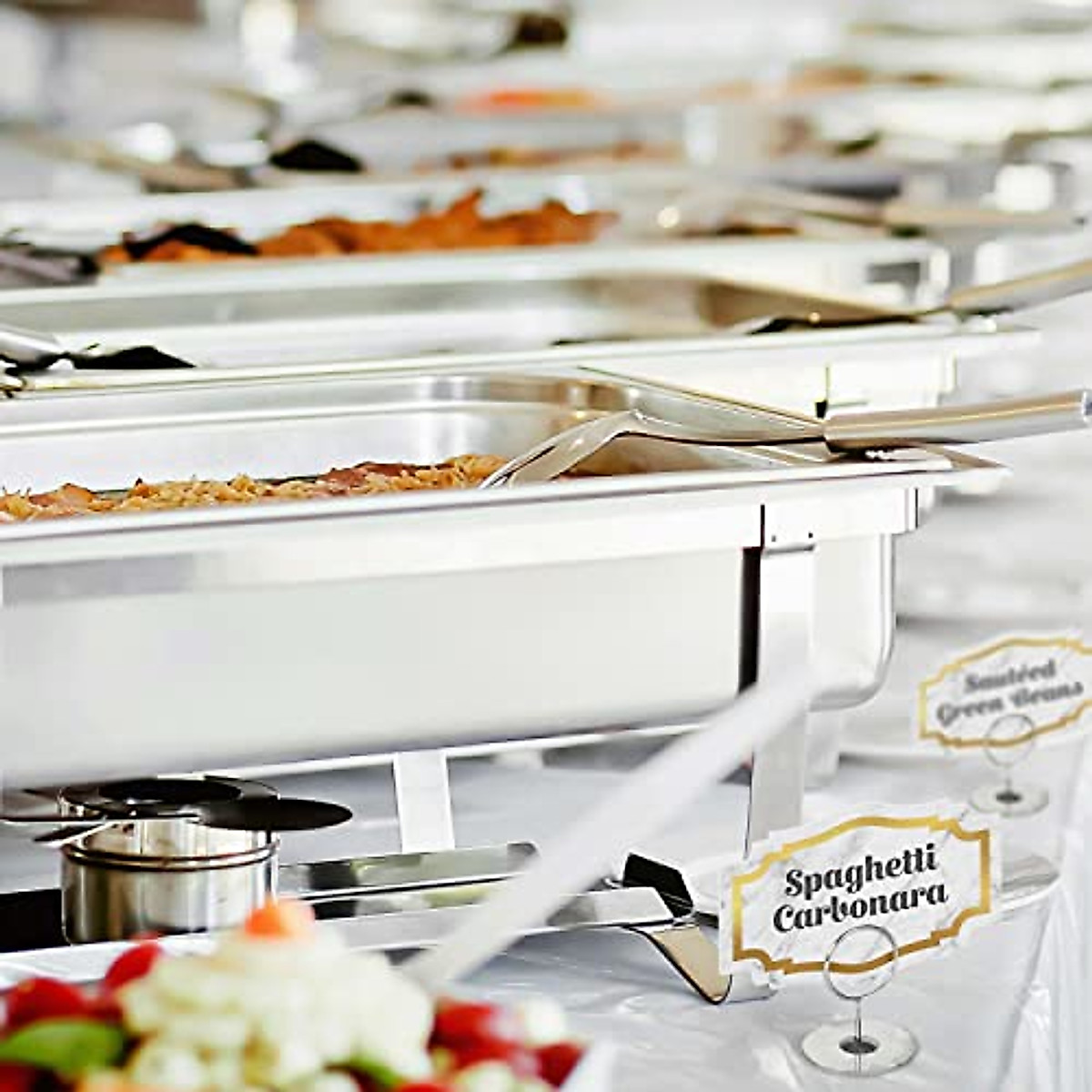 12-Pack of 2.25" Table Number Holder, Menu, and Place Card Stands | Tabletop Stainless Steel Ring-Clip Card Markers & Photo Holder for Restaurants, Weddings, Banquets, Home Usage, and Parties