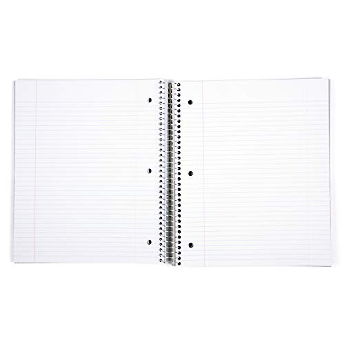 Mintra Office Durable Spiral Notebooks, 5 Subject, (Salmon, College Ruled 1pk), 200 Sheets, 5 Poly Pockets, Moisture Resistant Cover, School, Office, Business, Professional