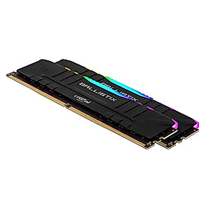Crucial Ballistix RGB 3000 MHz DDR4 DRAM Desktop Gaming Memory Kit 32GB (16GBx2) CL15 BL2K16G30C15U4BL (Black)
