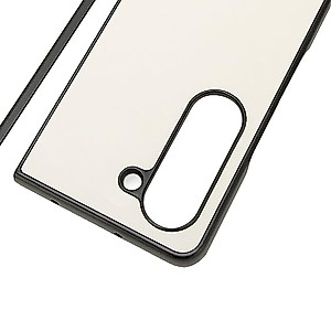 Shockproof Wear Resistant Phone Case for Samsung Galaxy Z fold 5 Case, PU Leather Flip Phone Cover for Samsung Fold 5 (Two Color Lychee Pattern White)