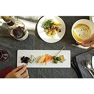 WASARA DM-014R Long Plate, White, 11.8 inches (30 cm), 6 Pieces