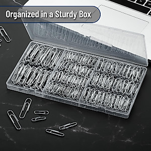Mr. Pen- Paper Clips, 450 Pack, Silver, Paper Clips Assorted Sizes, Paperclips, Paper Clip, Large Paper Clips, Clips for Paperwork, Small Paper Clips, Big Paper Clips, Paper Clip Assortment, Clip