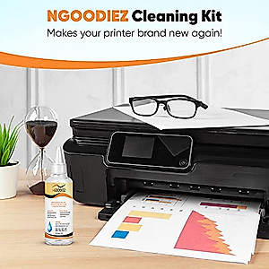 NGOODIEZ Printhead Cleaning Kit for Inkjet Printers Epson, HP, Brother, or Canon - Universal Print Head Cleaner Kit for Printer Nozzle - Works on Sublimation Ink, Pigment Ink, and Dye Ink (100mL)