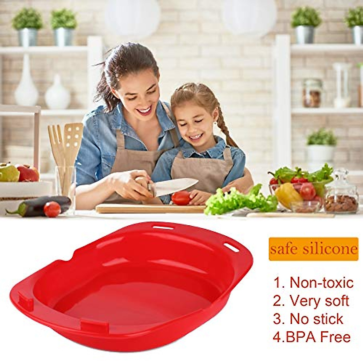 Silicone Omelette Maker, LACE INN Microwave Oven Non Stick Omelette Maker To Make Egg Roll Baking Pan Omelette Tools Quick and Easy Breakfast Set