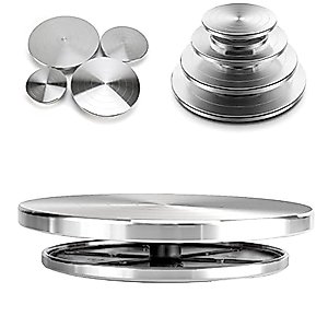 WNGDUA 6.0in/15CM Pottery Wheel Rotating Turntable Aluminium Alloy Double-Sided Pottery Turntable DIY Clay Tools Cake Stand Sculpting Rotary Plate for Art Crafts Ceramic Pottery Wheel Cake Turntable