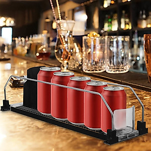 UKCOCO Supermarket Shelf Pusher Beverage Shelf Glide Fridge Bottle Can Organizer (300-310MM ）