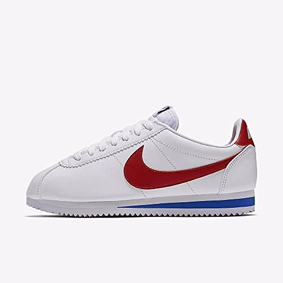 Nike Womens WMNS Classic Cortez Leather 807471 103 - Size 5W White/Varsity Red