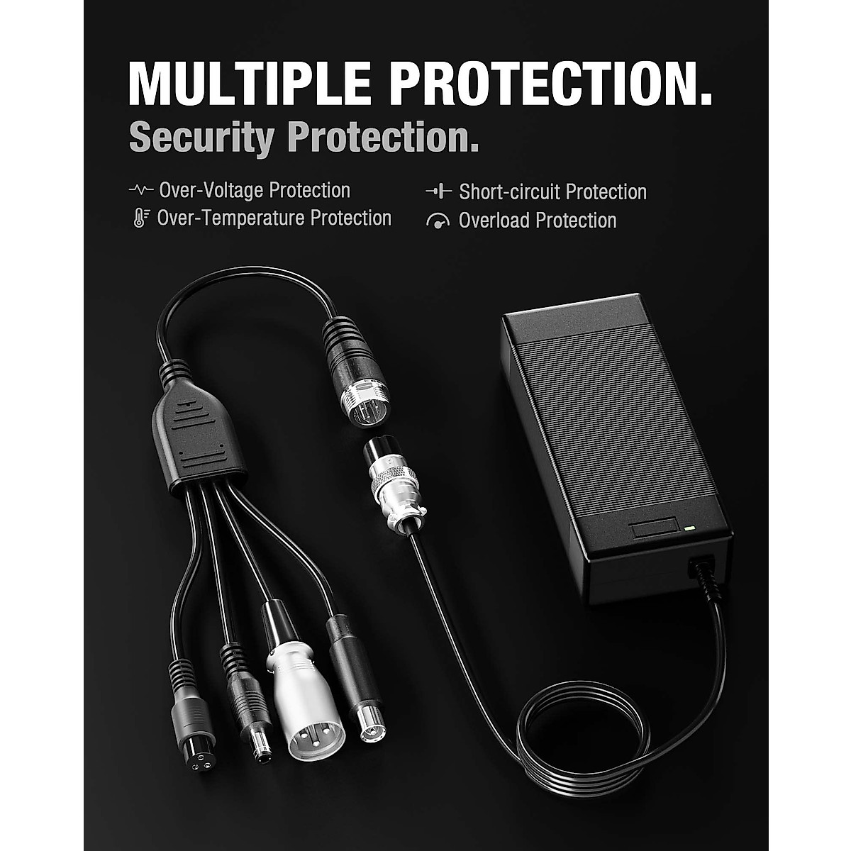 stio Universal Battery Charger for Razor, 29.4V 2A Power Supply 3Prong DC5.5-2.5/2.1 XLR Connector for Wheelchairs, Dirt Quad, Sports Mod 24V Lithium Battery Power Adapter