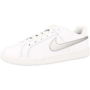 Nike Women's Low-Top Sneakers Tennis Shoes, White White Metallic Silver 100, 9.5