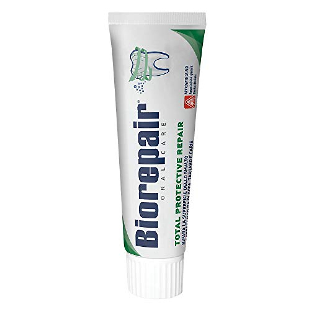 Biorepair: "Total Protective Repair" Toothpaste with microRepair * 2.5 Fluid Ounce (75ml) Tube * [ Italian Import ]