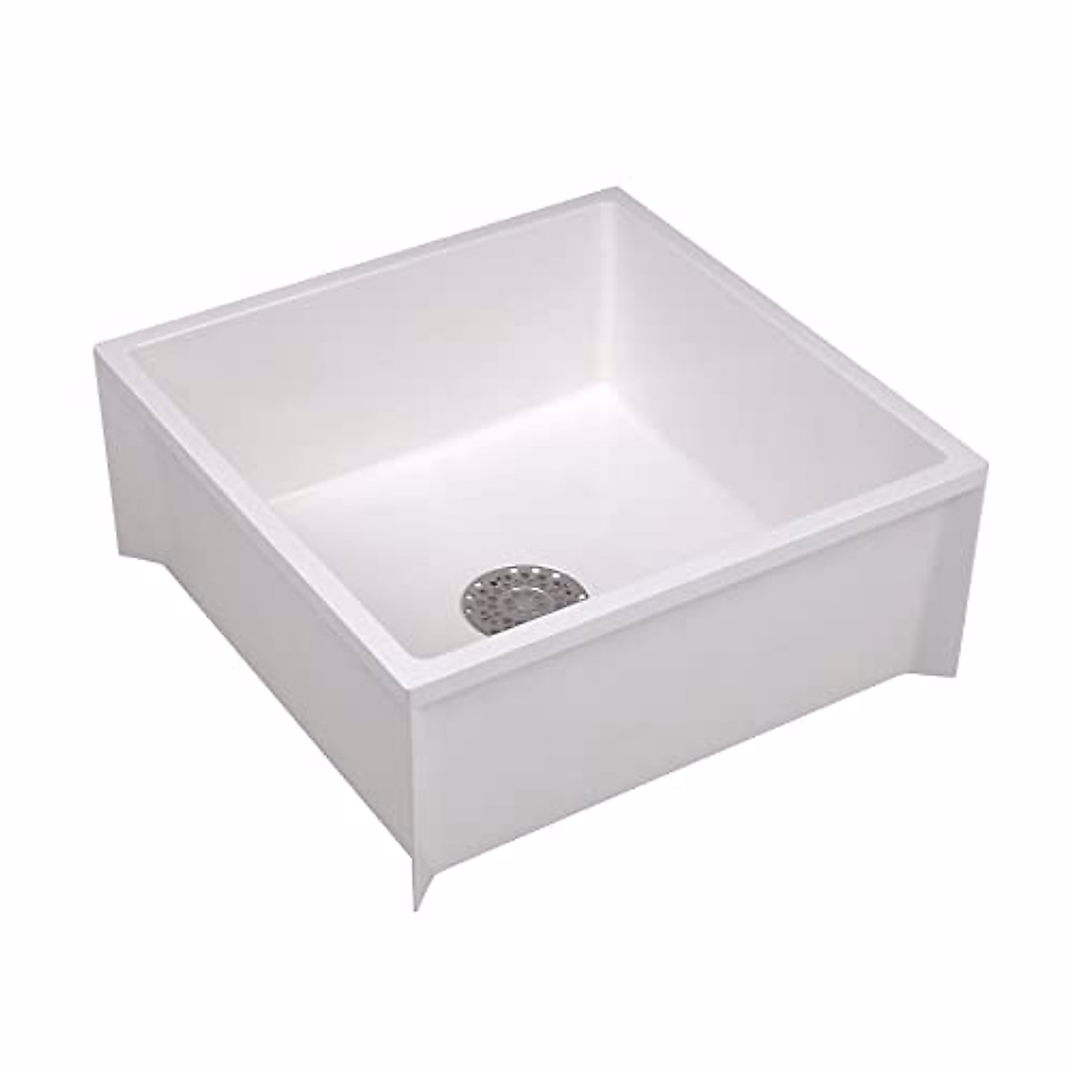 Mustee 63Mmop Sink Colorfast Marbleized Finish, White