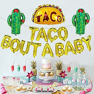 28pcs Taco Bout A Baby Foil Balloons,Fiesta Theme Party Decorations,Baby Shower,Pregnancy Announcement Balloons,Birthday Party Decorations,Theme Gender Reveal Party
