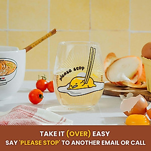 Gudetama 20oz Stemless Glass Multicolor
