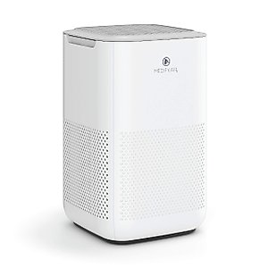 Medify MA-15 Air Purifier with True HEPA H13 Filter | 585 ft² Coverage in 1hr for Allergens, Smoke, Wildfires, Dust, Odors, Pollen, Pet Dander | Quiet 99.9% Removal to 0.1 Microns | White, 1-Pack