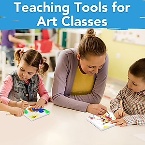 ESRICH Mini Canvases for Painting 4x4 Canvas Value Pack for 48PCS, 2/5In Thickness Small Canvas, Blank Canvas Bulk are Great for School Projects,Kids Birthday Party and Wall Decoration., white