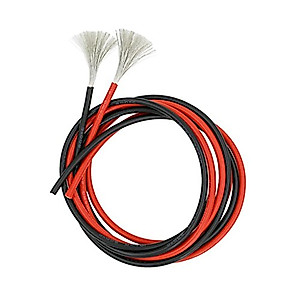 BNTECHGO 10 Gauge Silicone Wire 5 ft red and 5 ft Black Flexible 10 AWG Stranded Tinned Copper Wire