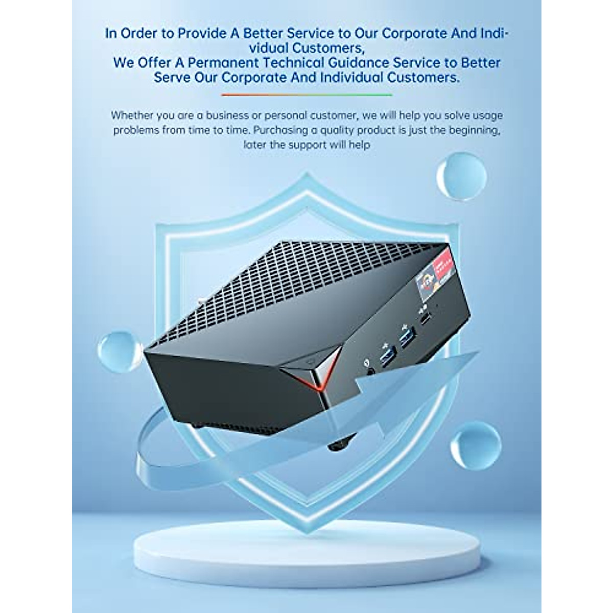 SkyBarium Mini PC Windows 11, AMD Ryzen 5 5626U（Up to 4.3GHz）, Mini Gaming Desktop Computer 32GB DDR4 RAM 1T SSD, Mico PC Thin Client with WiFi 6 BT 5.2 HDMI DP Type-C Support 4K@60Hz Triple Display