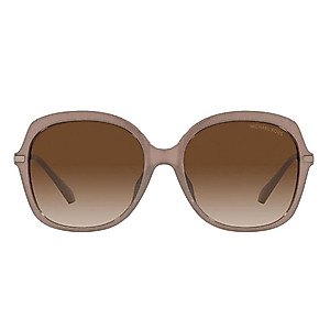 Michael Kors Woman Sunglasses Blush Camel Pearlized Frame, Smoke Gradient Lenses, 56MM