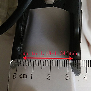 QUANS 5W Clip on Clamp Gooseneck COB LED Desk Table Light lamp Cool White 19inch Neck Black