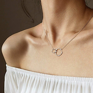 WISHMISS 21st Birthday Gifts for Her, 925 Sterling Silver Necklace, 21 year old birthday gifts for her, 21st birthday gifts for Women Best Friends (white gold)