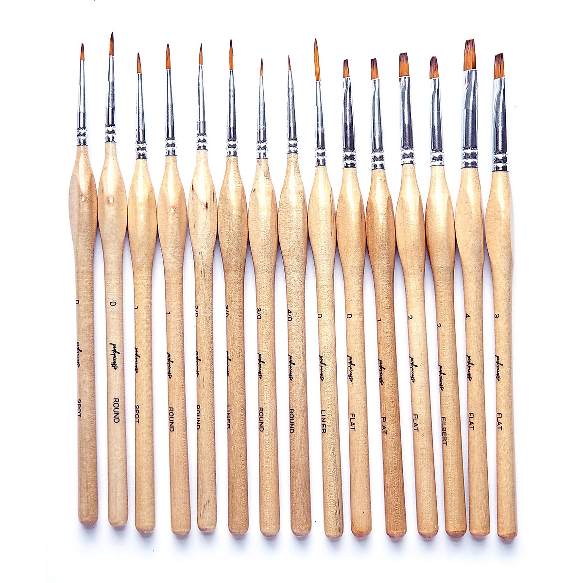 Pink Picasso Kits Curated Paint Brush Set | Paint by Numbers for Adults and Kids Art Canvas Professional Acrylic Painting Brush Kit | Includes (15 PCS) Different Sizes Detail Paint Brushes with Case