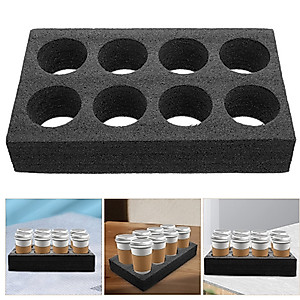 Foam Cup Holder Multi 8-Holes Take Out Cup Holder Tray Coffee Beverage Packing Delivery Tool for Camping Restaurant Refrigerator Home Decor Cup Fixing Holder