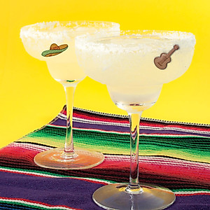 Simply Charmed Cinco de Mayo Party Supplies - Magnetic Wine Glass Charms for Margaritas, Wine Glasses and More