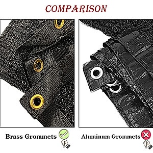 Dafoecheer 70% 10ftx10ft Black Shade Cloth Taped Edge with Grommets Sunblock Garden Mesh UV Resistant Net for Outdoor Plant Greenhouse Flowers