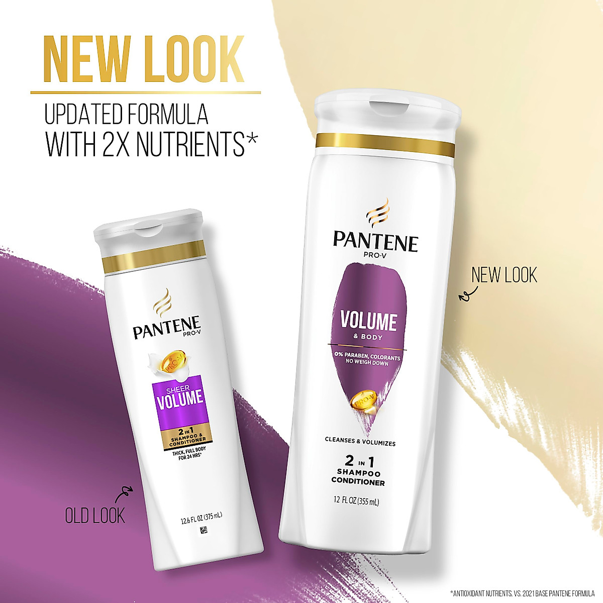 Pantene PRO-V Volume & Body 2in1 Shampoo + Conditioner, 12.0oz