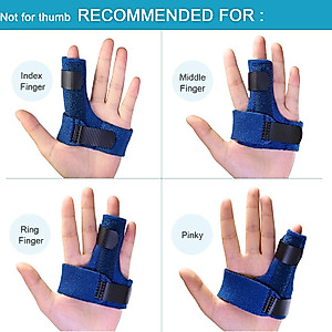 Trigger Finger Splints, Finger Brace with 2 Gel Sleeves for Injured Mallet Finger, Straightening Supports for Sprains Pain Relief, Sports Broken Injury, Dislocated Immobilizer, Knuckle Tendon