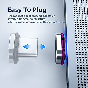 ESSAGER 2Pack USB C Magnetic Adapter 24Pins, Type C Magnetic Connector Support PD 100W USB3.1 Gen2x2 20Gbps Data Transfer 4K@60Hz Video Output