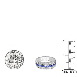 Dazzlingrock Collection Round Tanzanite & Diamond Engagement Ring for Women in 10K White Gold, Size 6.5