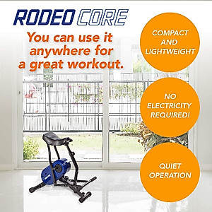 Daiwa Rodeo Core Compact Exercise Equipment For Home Workouts - Full Body Fitness Machine Targets Abs, Legs, & Butt (Blue)