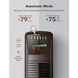 PARIS RHÔNE PE-TF028 Portable-air-conditioners, 34”, Black