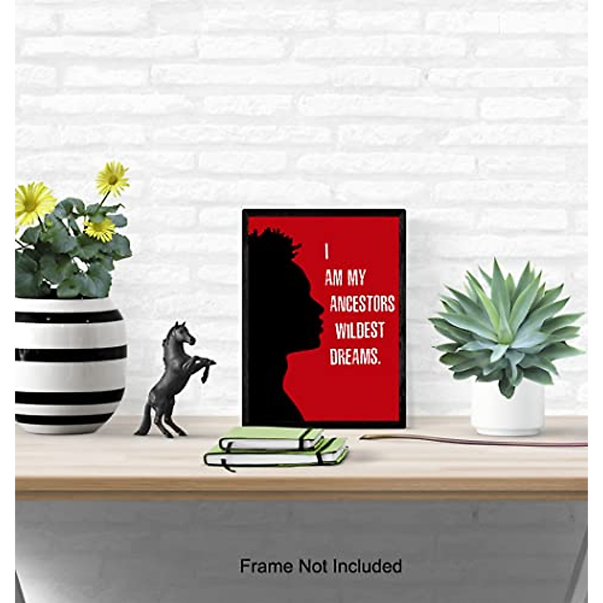 Motivational Black Wall Decor - African American Art - Inspirational Quotes Wall Art for Boys Bedroom, Teens Room, Living Room, Office - Gift for Men, Afro Americans - 8x10 Black Power Poster