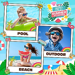 INNOCHEER Kids Sunglasses Bulk, 24 Pack Party Favors Sunglasses for Kids, Neon kids sunglasses party favors for Pool Party Beach Party Birthday Graduation Party Supplies, Goody Bag Favors for Kids