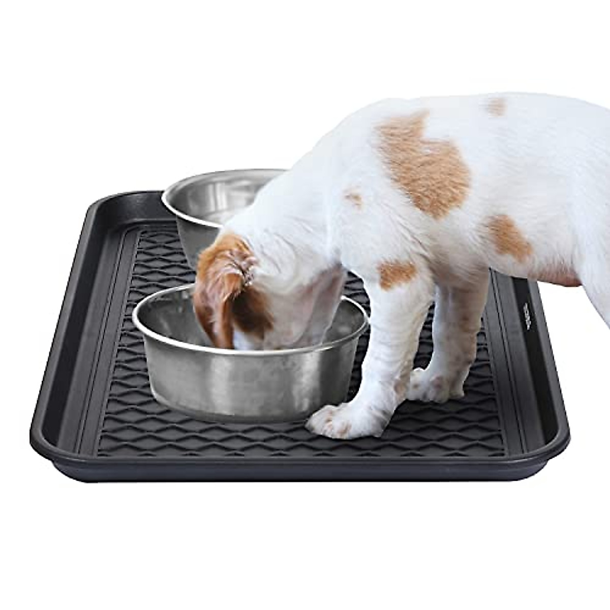 Great Working Tools Boot Trays for Entryway, Set of 2 Heavy Duty Shoe Trays All Season Muddy Mats Wet Shoe Tray Snow Boot Tray - Black, 30" x 15" x 1.2"