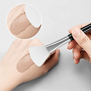 tifanso 4PCS Silicone Face Mask Brush, Face Mask Applicator, Flexible Mask Brush Applicator, Silicone Brush for Face, Face Mask Brush Applicator for Mud, Clay, DIY Mask, Body Lotion, BB Cream (Black)