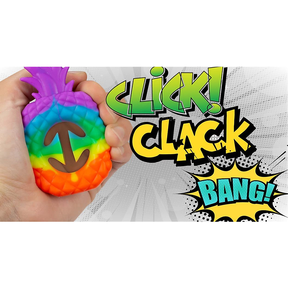 JA-RU Snapper Fidget Toy (3 Fidget Toys) Hand Grip Fun Popper Snap It Squeeze Grab Stress Relief Toy. Party Pop Snaps Noise Maker Click Finger Sensory Toys for Kids Autism. 4791-3s