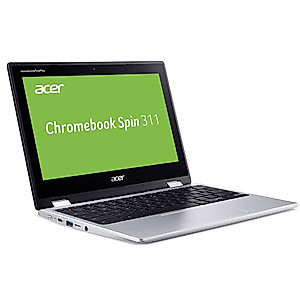 acer Chromebook Spin 311 Touchscreen Laptop Convertible 11.6 IPS Display, Intel Celeron N4000, USB Type-C, Wireless-AC, Stereo Speakers, Webcam, Chrome OS (4GB DDR4 RAM | 64GB eMMC+32GB SD Card)