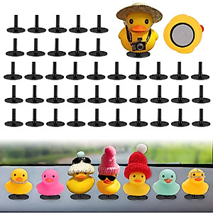YIBEICO 40pcs Duck Plug, Rubber Duck Mount, Flock Locker Rubber Duck Holder Dashboard for Jeep Dash & Fixed Display, Gift for Jeep Lover, (Rubber Duck Excluded) Double-Sided Stickers Included (40pcs)…