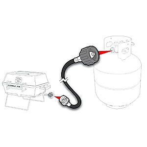 Camco 59823 5' Propane Hose Assembly - Acme x 1"-20 Male Throwaway Cylinder Thread