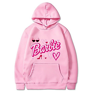 wkind olades Come On Let's Go Party Hoodies for Women pumpkin halloween Shirt christmas Fashion Trendy Outfits Oversized Hooded Sweatshirts Long Sleeve Pullover Fall Clothes Pink