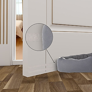 2 PCS Door Draft Stopper 36 Inch Heavy Duty Under Door Draft Blocker,Door Snake, Bottom Section Seal, Noise and air, Energy efficient door guard-Grey