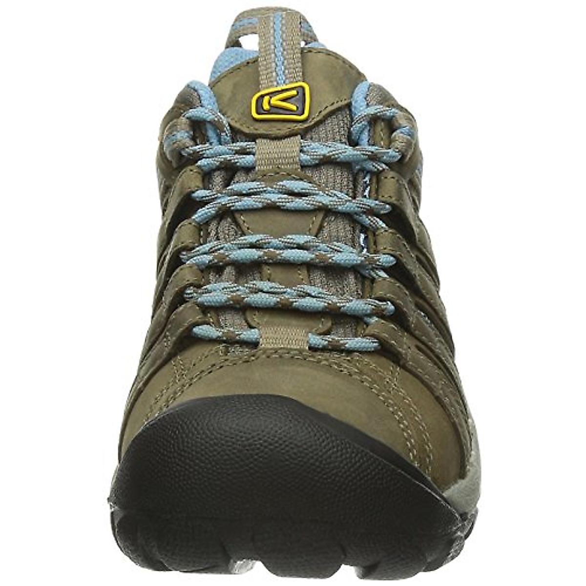 KEEN Women's Voyageur Low Height Breathable Hiking Shoes, Brindle/Alaskan Blue, 8 US