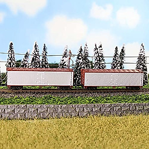 C15016 N Scale Reefer Car Wagon Wooden Side 1:160 Model Train Railway Flat Car (White)