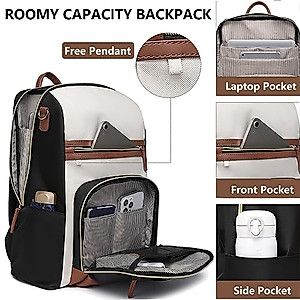 Laptop Backpack Women Travel Bag - 15.6 Inch Convertible Computer Backpack Purse for Women Fashion Nurse Work School Bags Waterproof Daypack Anti Theft Teacher Bookbag for Ladies College Business