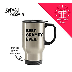 SpreadPassion Best Grampy Ever Travel Mug, Grampy Travel Mug, Grampy Coffee Travel Mug, Grampy Gift, Gift for Grampy, Grampy Tumbler, Grampy Gift from Grandkids, Grampy Birthday Basket Gift idea