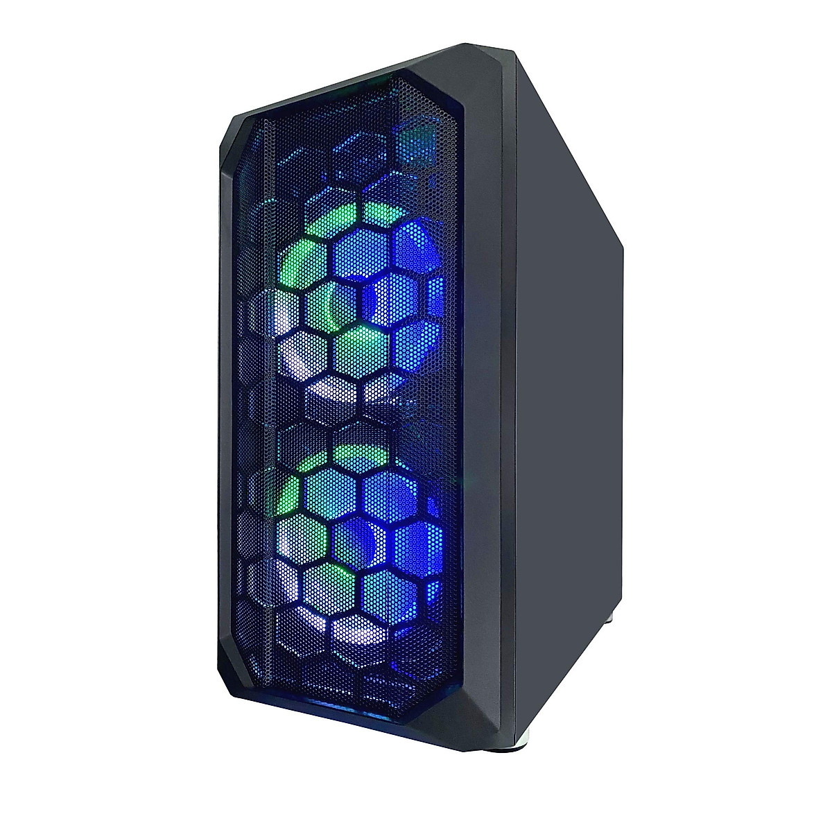 Apevia PRODIGY-BK Micro-ATX Gaming Case with 1 x Tempered Glass Panel, Top USB3.0/USB2.0/Audio Ports, 3 x RGB Fans, Black Frame